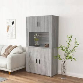 Fionshop 263887140 Skříň highboard šedá sonoma kompozitní dřevo