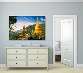 Obraz pohled na zlatého Budhu Varianta: 60x40