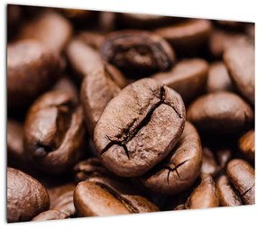 Skleněný obraz kávových zrn (70x50 cm)