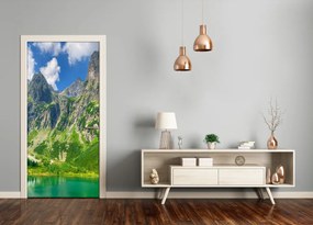 Fototapeta na dveře jezero v horách 95x205 cm