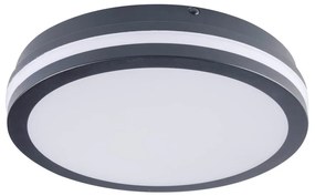 KANLUX BENO stropní LED svítidlo,  ø 260mm, 24W, černá grafit - 33341