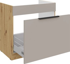 ARIA li | dolní skříňka 80 ZL 1S dřezová | 80 cm | PREMIUM BOX | artisan/béžová