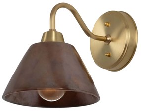 Keramická nástěnná lampa MILO Copper/měděná barva/mosaz