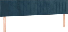 Box spring postel s matrací tmavě modrá 200x200 cm samet 3131103
