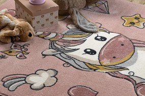 Koberec KIDDO 6110 světle růžový / bílý