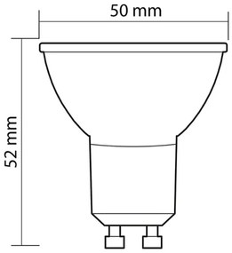 LED žárovka GU10 McLED 4,9W (60W) neutrální bílá (4000K), reflektor 38° ML-312.168.87.0
