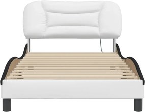 Rám postele s LED bez matrace Hvar bílý a černý 100x200 cm 3213919