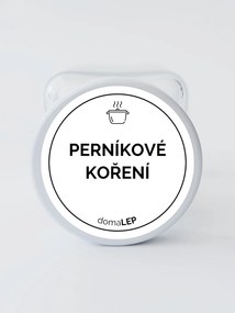 Samolepka na kořenky PERNÍKOVÉ KOŘENÍ bílá 5 cm tučné písmo