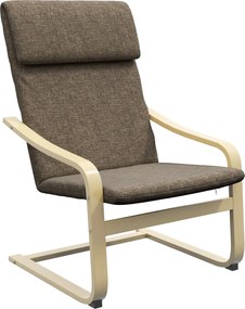 HOMCOM Relaxační Křeslo, Křeslo s Opěrkou Hlava, Houpací Křeslo, Jídelní Křeslo s Vzhledem Lnu pro Obývací Pokoj, Hnědé 65 x 69 x 98cm | Aosom