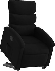 Zvedací polohovací křeslo černé textil 3203980