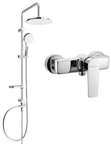 Mexen Erik nástěnný sprchový set s dešťovou sprchou a sprchovou baterií Lynx, chrom - 745940205-00
