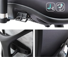 Ergonomická kancelářská židle MOSH Airflow 601 - černá