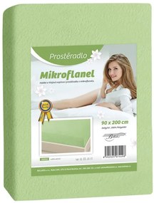 Bellatex Prostěradlo Mikroflanel zelené 90x200 cm