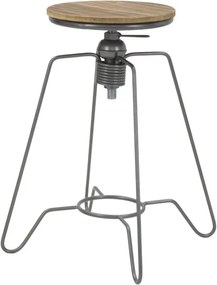 Otočná stolička Mauro Ferretti Heinro 39x55-70 cm, tmavě šedá/hnědá