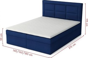 Casarredo - Komfort nábytek Čalouněná postel AURELIA BOX 140x200, s úložným prostorem, výběr látek | potah: victoria 14866
