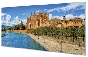 Obraz na skle Španělsko gotická katedrála palma 125x50 cm