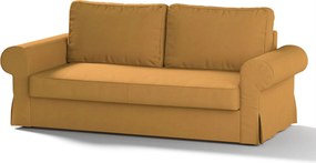 Potah na pohovku IKEA Backabro, 3-místná, rozkládací barva žlutá látka pletený vzor
