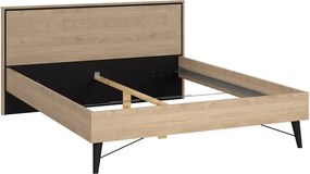 Dvoulůžková postel bez roštu v přírodní barvě 160x200 cm Ry – Tvilum