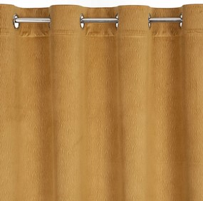 ZATEMŇOVACÍ ZÁVĚS NA KROUŽCÍCH LILI 140X250 CM ZLATÁ
