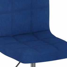 Otočné jídelní židle 4 ks modré textil 3087452