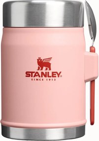 Broskvová termoska na jídlo z nerezové oceli 400 ml Legendary Food Jar + Spork Peach Rose – Stanley