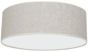 Stropní svítidlo Lino Round, 1x lněné stínítko, (bílé plexisklo), (fi 50cm)