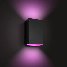PH 17464/30/P7 HUE Resonate SVÍTIDLO VENKOVNÍ NÁSTĚNNÉ LED RGBW 2x8W 1200lm 2000-6500K IP44, černá - PHILIPS HUE (915005842901)