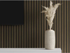 Mexen Lam-B, akustické stěnové lamely 275 × 30 cm, HDF deska 4 mm, technická dýha, eben královský, S100-275307-3015-020