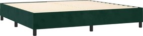 Box spring postel s matrací tmavě zelená 200x200 cm samet 3132822
