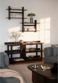 Konzolový stolek s deskou v dubovém dekoru v tmavě přírodní barvě 43x150 cm Kilian – Rowico