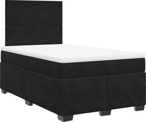 Box spring postel s matrací černá 120 x 190 cm samet 3293154