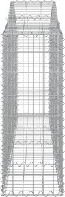 Klenuté gabionové koše 15ks 200x30x80/100 cm pozinkované železo 3145422