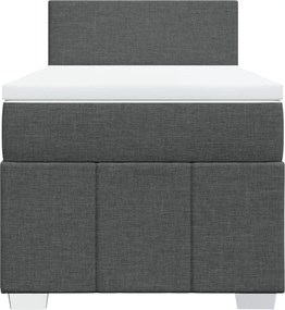 Box spring postel s matrací tmavě šedá 90x190 cm textil 3286917
