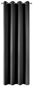 Dekorační závěs s kroužky "BLACKOUT" zatemňující SIERRA 135x250 cm, černá, (cena za 1 kus) MyBestHome