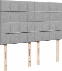 Box spring postel s matrací světle šedá 160 x 200 cm textil 3292107