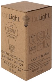 Toolight Toolight, LED žárovka E27, 18W, 1350lm, 3000K teplá, RSL032, OSW-20017