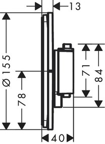 Hansgrohe ShowerSelect Comfort S, termostat pod omítku pro 1 spotřebič a další výtok, chromová, HAN-15562000
