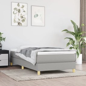 vidaXL Box spring postel s matrací 90x190 cm textil [3144136] Barva: světle šedá