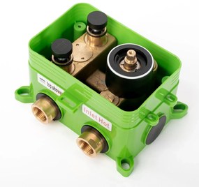 Rea Sprchový komplet LUNGO MILER + BOX-BG s termostatickou podomítkovou baterií, růžové zlato