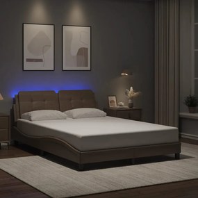Rám postele s LED bez matrace Zadar cappuccino 140 x 200 cm 3214114