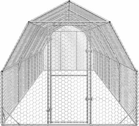 Výběh pro slepice 2,5x10x2,25 m pozinkovaná ocel 3328519