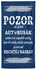 Osuška Pozor autobusák (Velikost osušky: 70x140cm)