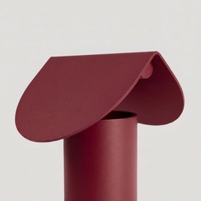 Vínová hliníková LED stolní lampa (výška 15 cm) BISCUIT – Thoro