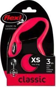 Flexi Classic XS lanko 3m červené / Vodítko