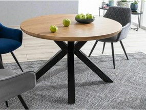 Kulatý jídelní stůl Ritmo 120 cm dub přírodní/černý