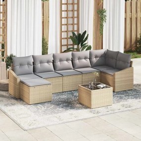 Set pohovek 8 ks Béžová polyratan 3346820
