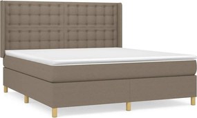 Box spring postel s matrací taupe 180x200 cm textil 3132333