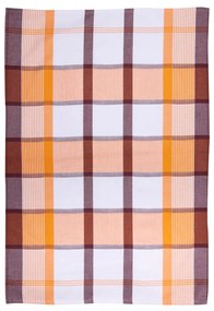 Tegatex Utěrky egyptská bavlna - kárování oranžové 50*70 cm