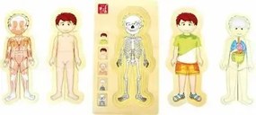 Small Foot Dřevěné hračky puzzle anatomie Tim / od 3 let