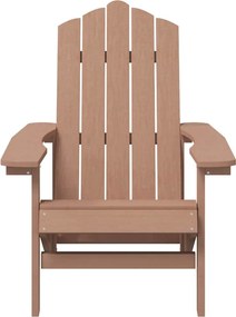 Zahradní křesla Adirondack se stolkem HDPE hnědá 3095706